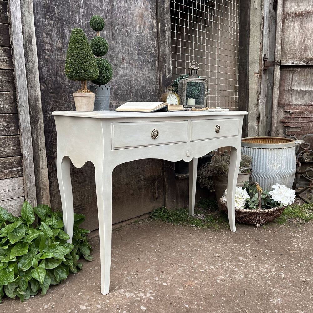 Grey Hand Painted French Country Chic Style Console Table Dressing ...