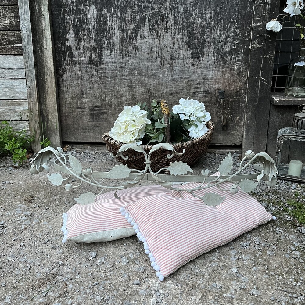 Vintage Ornate Grey Hand Painted Metal French Country Brocante Style ...